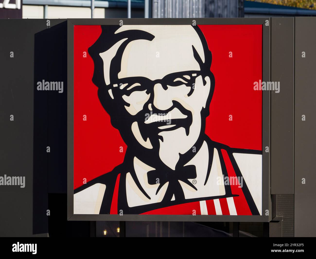 Stylised Face, Colonel Sanders, KFC Logo, Forbury Retail Park, Reading ...