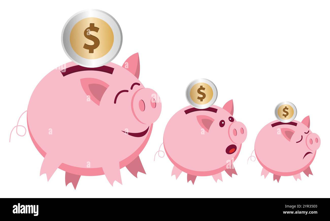 Different piggy banks Stock Vector Images - Alamy