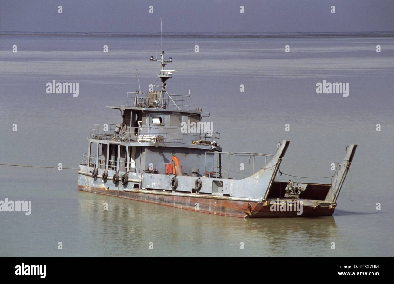 First Gulf War: 15th March 1991. A damaged Iraqi Army landing craft ...