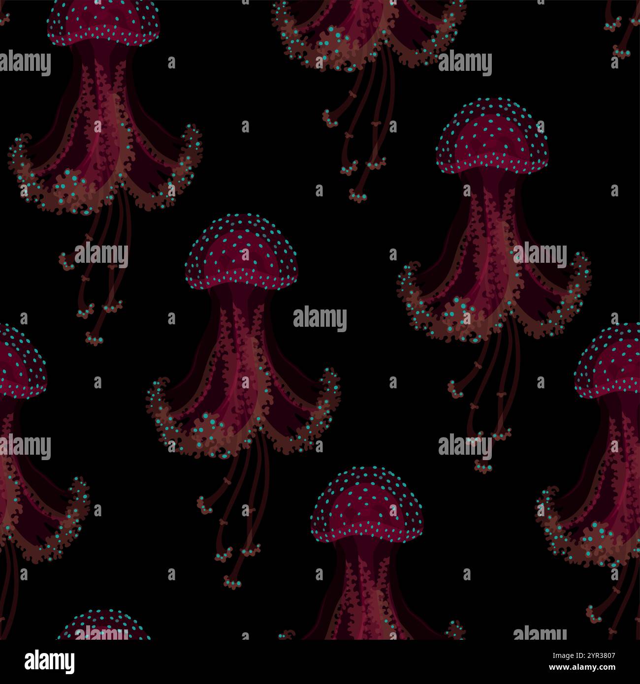 Vector seamless pattern with jellyfish Stock Vector Image & Art - Alamy