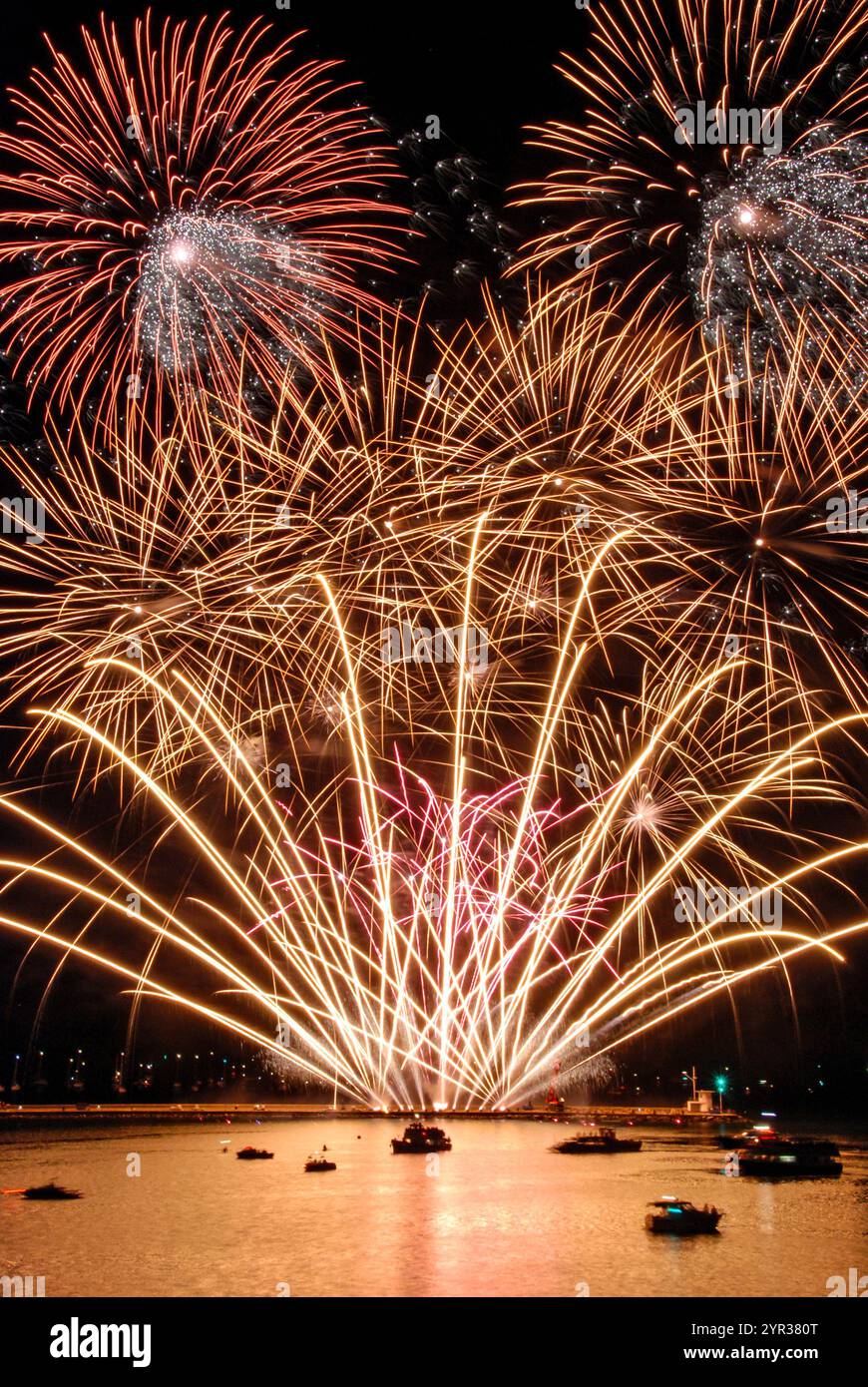 Fireworks Display at Plymouth British Fireworks Championships Stock ...