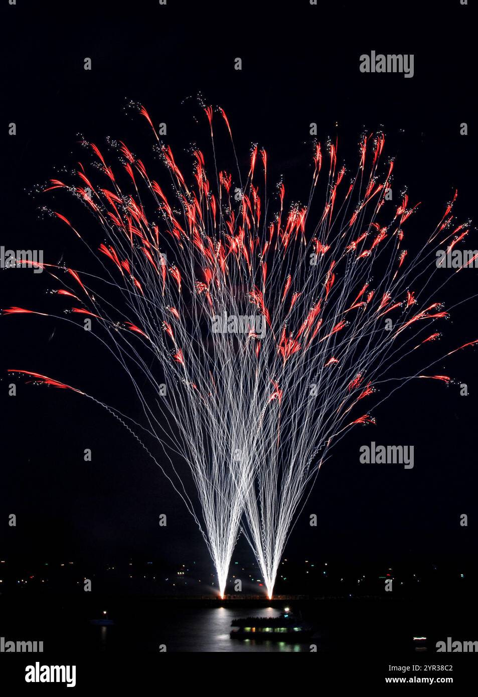 Plymouth Spectacular Fireworks British Fireworks Championships Stock ...