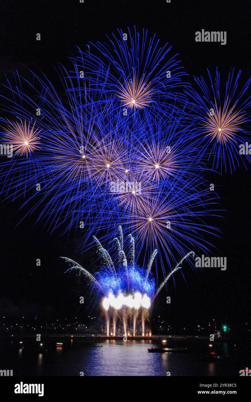 Plymouth Spectacular Fireworks British Fireworks Championships Stock ...