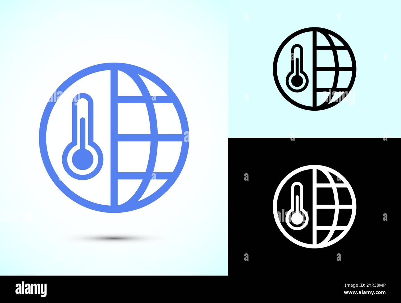 Climate change icon design, Global warming, Earth temperature icon ...