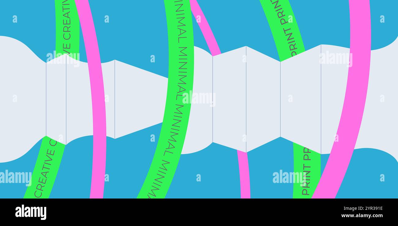 old abstract composition in horizontal banner. Energetic rotational ...