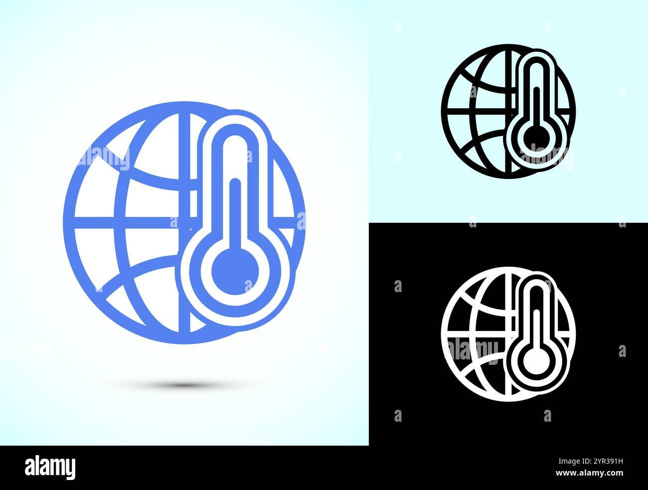 Climate change icon design, Global warming, Earth temperature icon ...