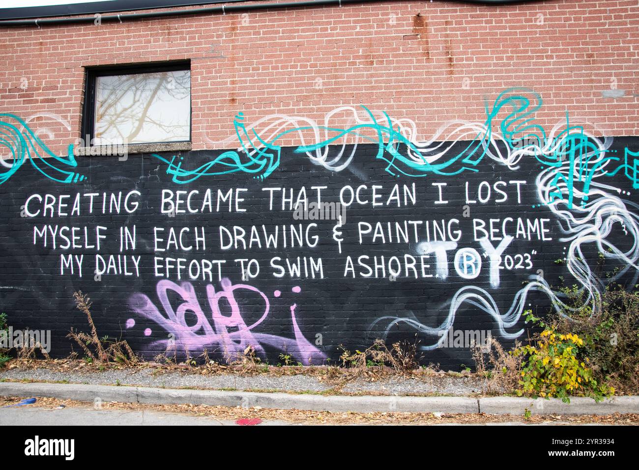 Street mural black and white hi-res stock photography and images - Alamy