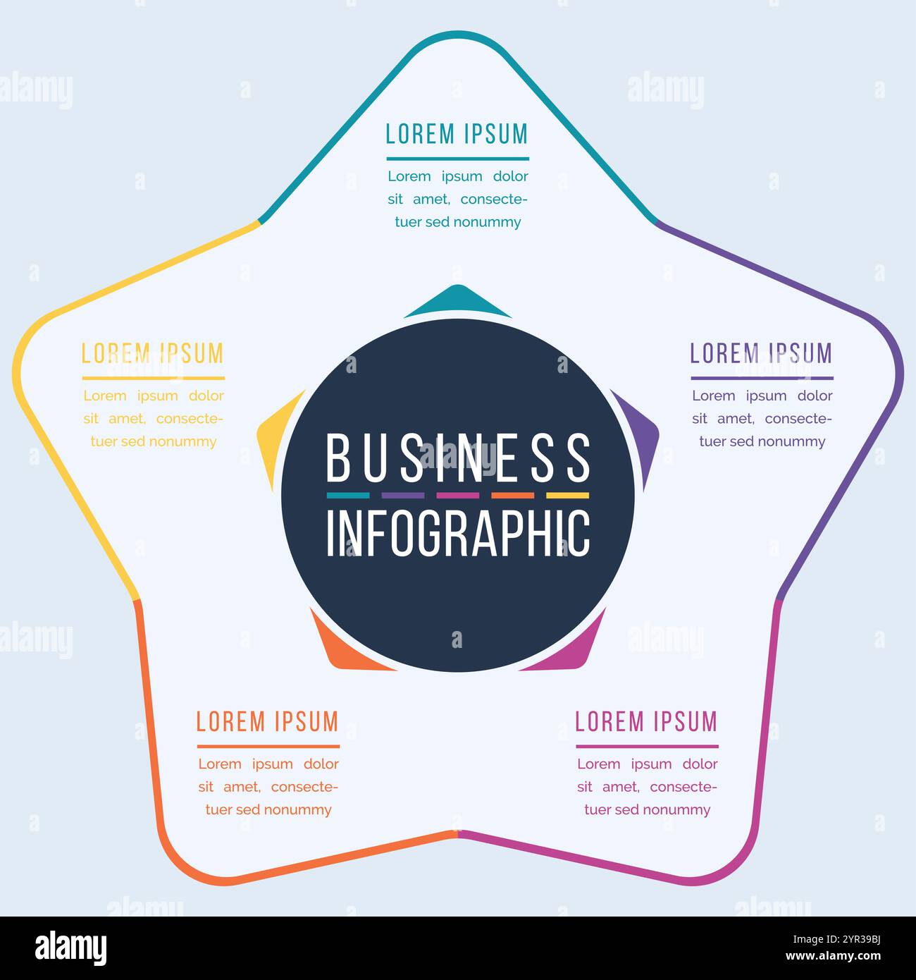 Infographic business design 5 steps, objects, elements or options ...