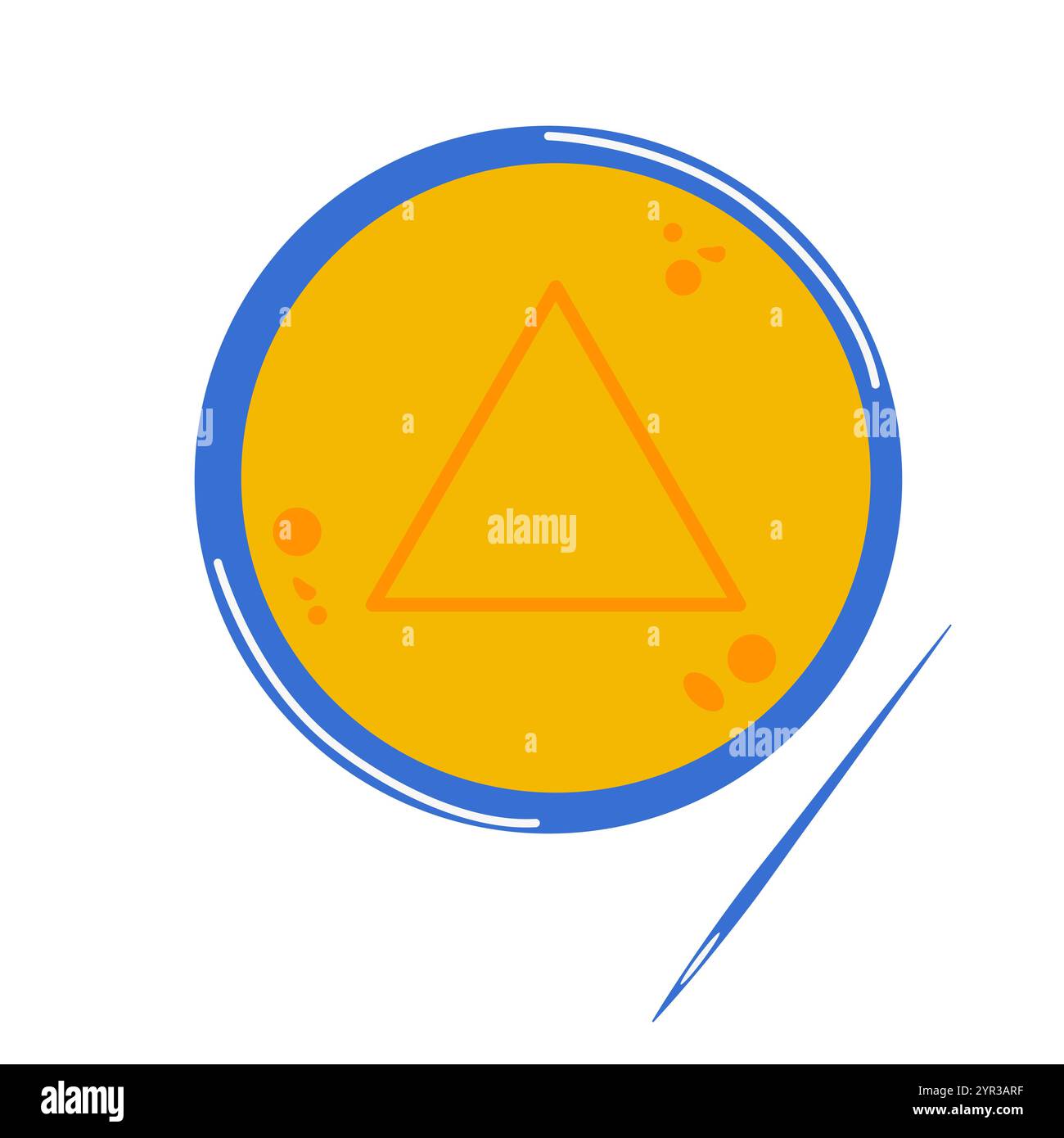 Korean Dalgona sugar toffees, sweets with signs triangle. Flat Vector ...