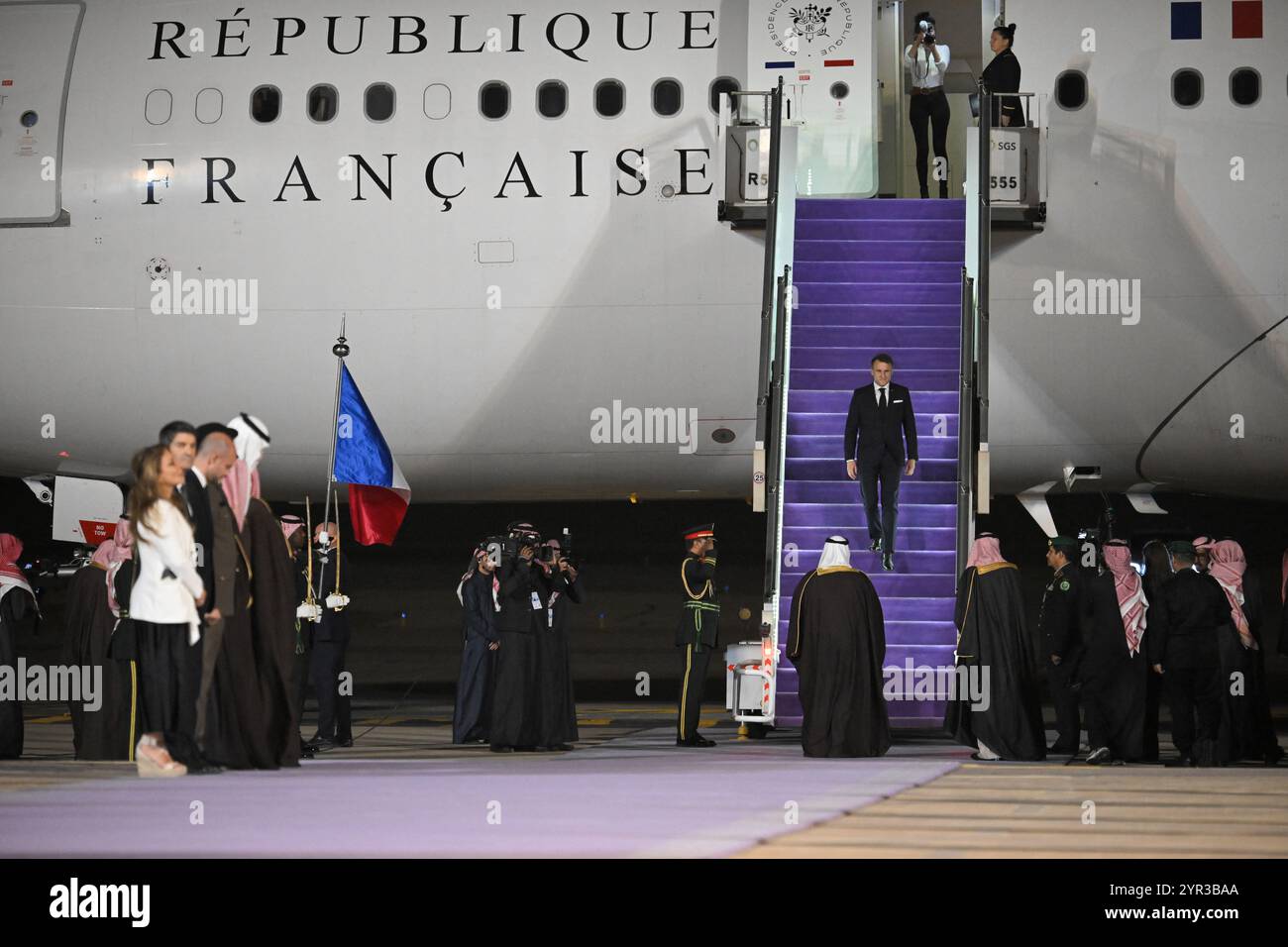 Riyadh, Saudi Arabia. 02nd Dec, 2024. French President Emmanuel Macron ...