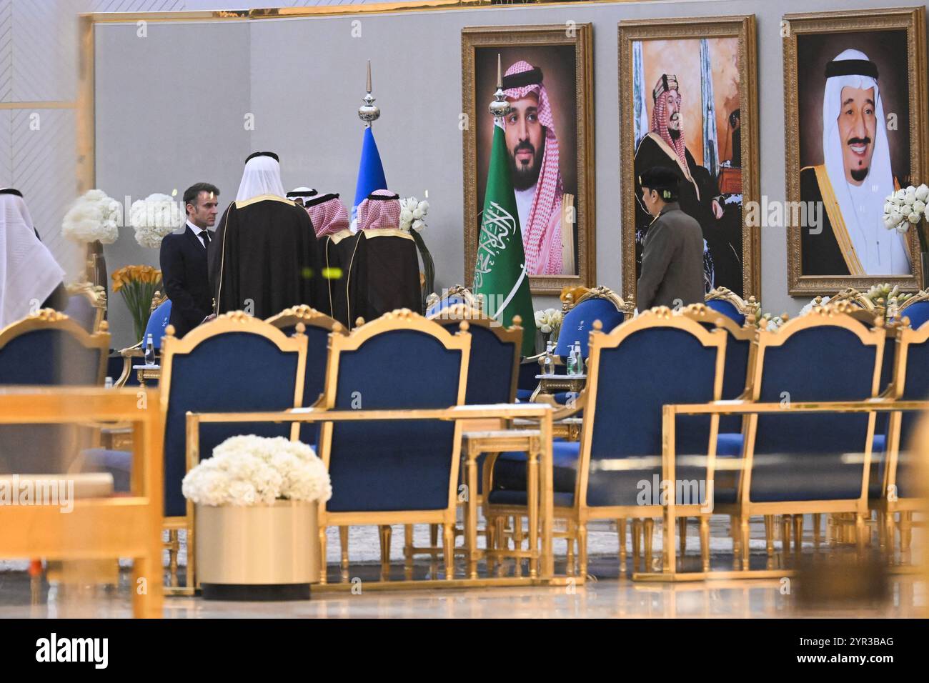 Riyadh, Saudi Arabia. 02nd Dec, 2024. French President Emmanuel Macron ...