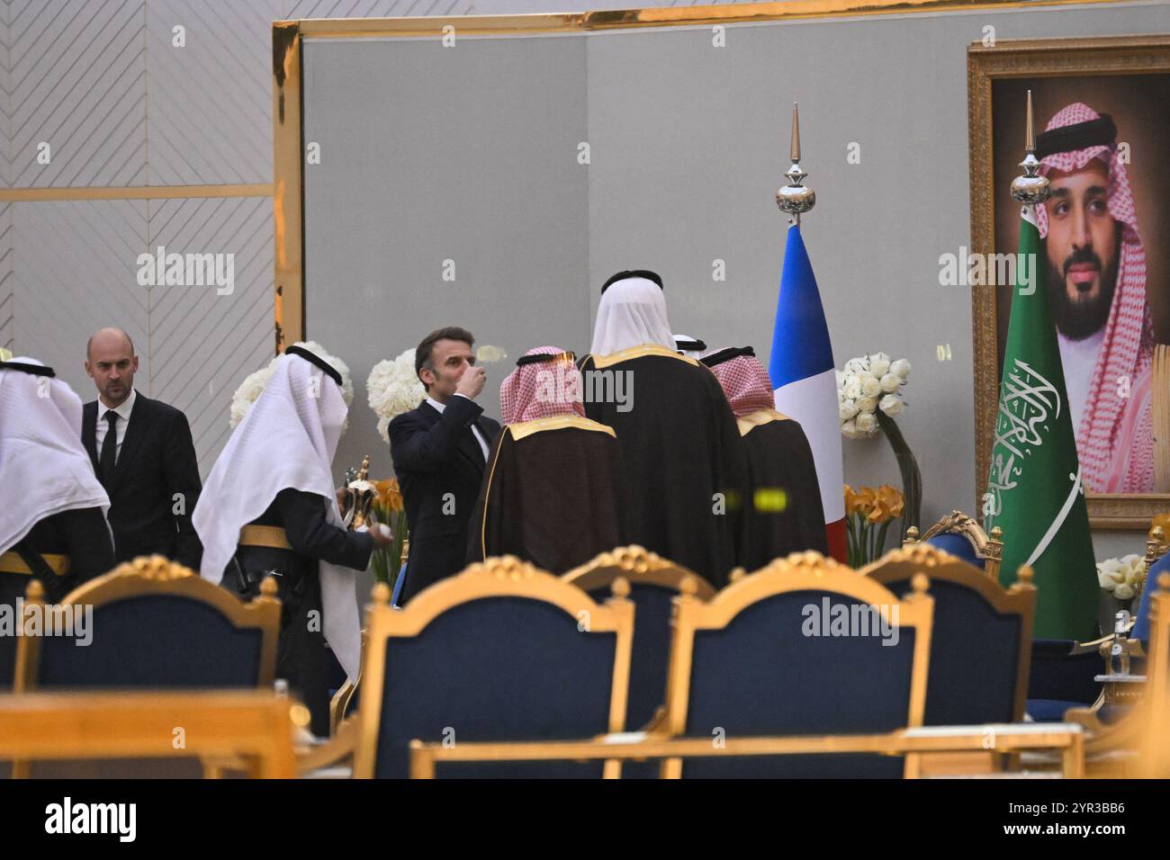 Riyadh, Saudi Arabia. 02nd Dec, 2024. French President Emmanuel Macron ...