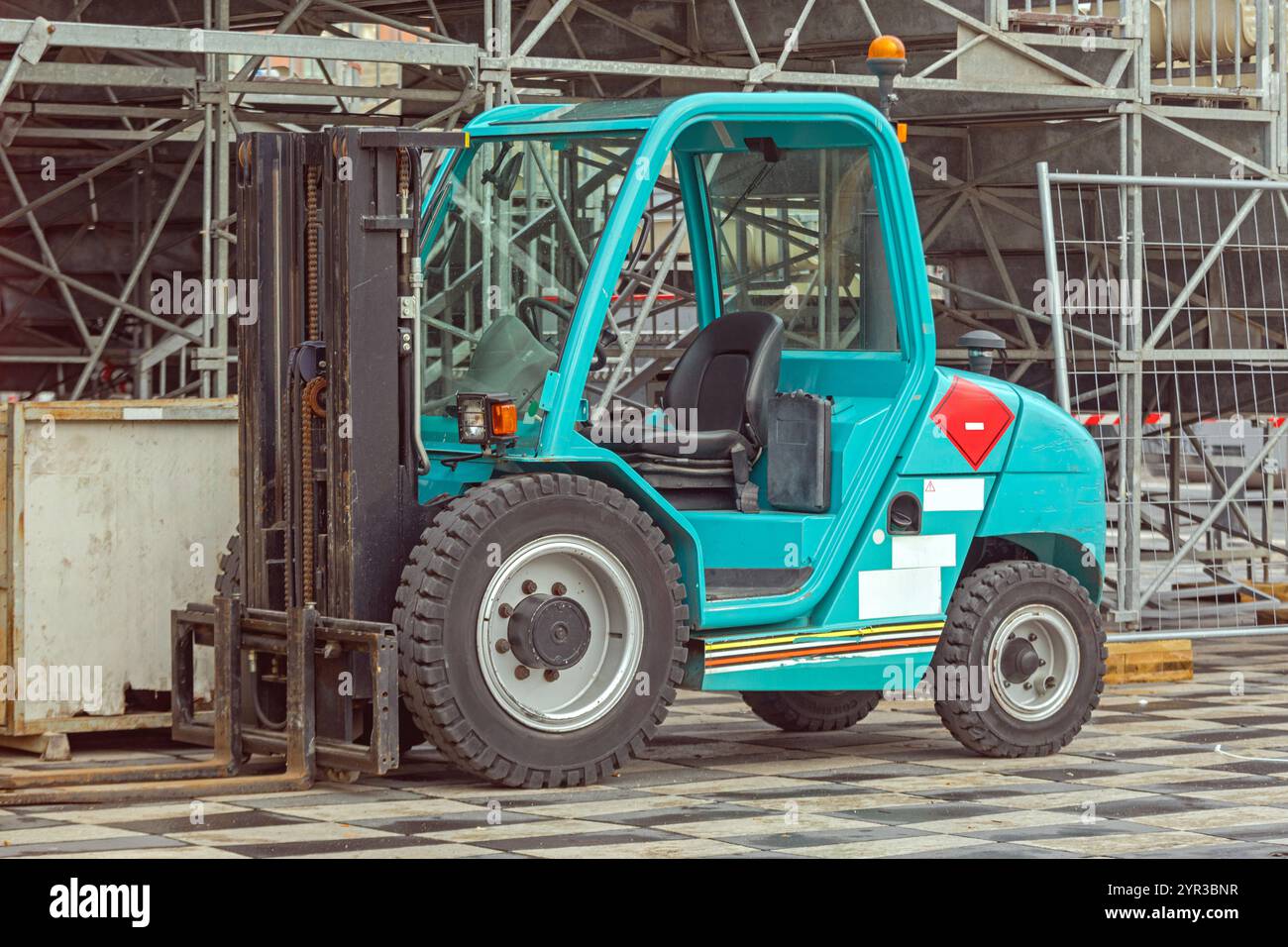 Diesel powered big industrial forklift truck vehicle hi-res stock ...