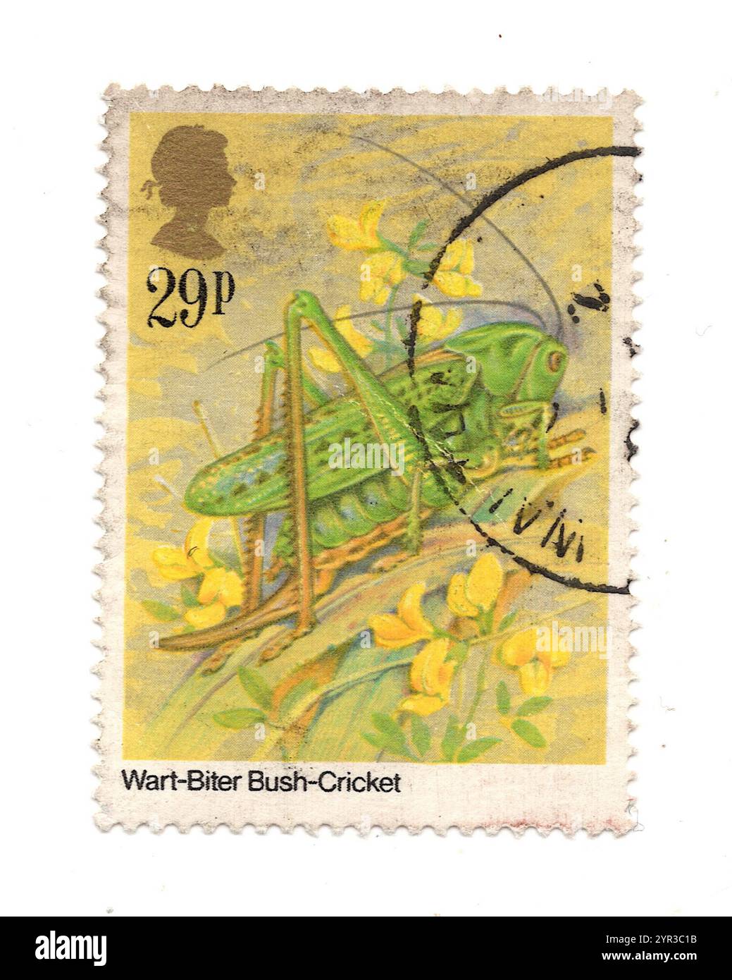 A vintage nature postage stamp from Great Britain featuring a Bush ...