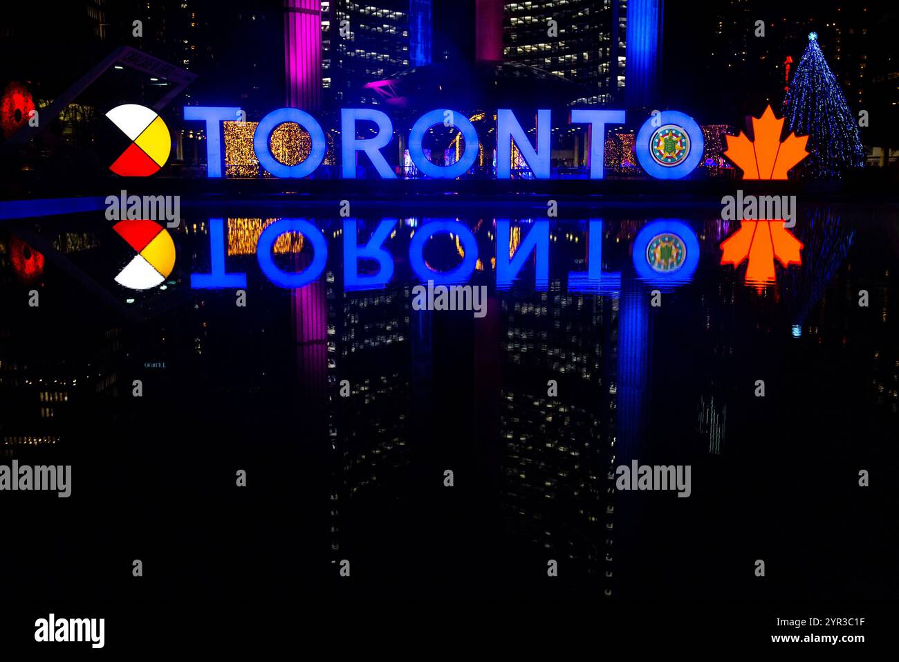 Toronto, ON, Canada – December 19, 2022: Toronro sign at Nathan ...