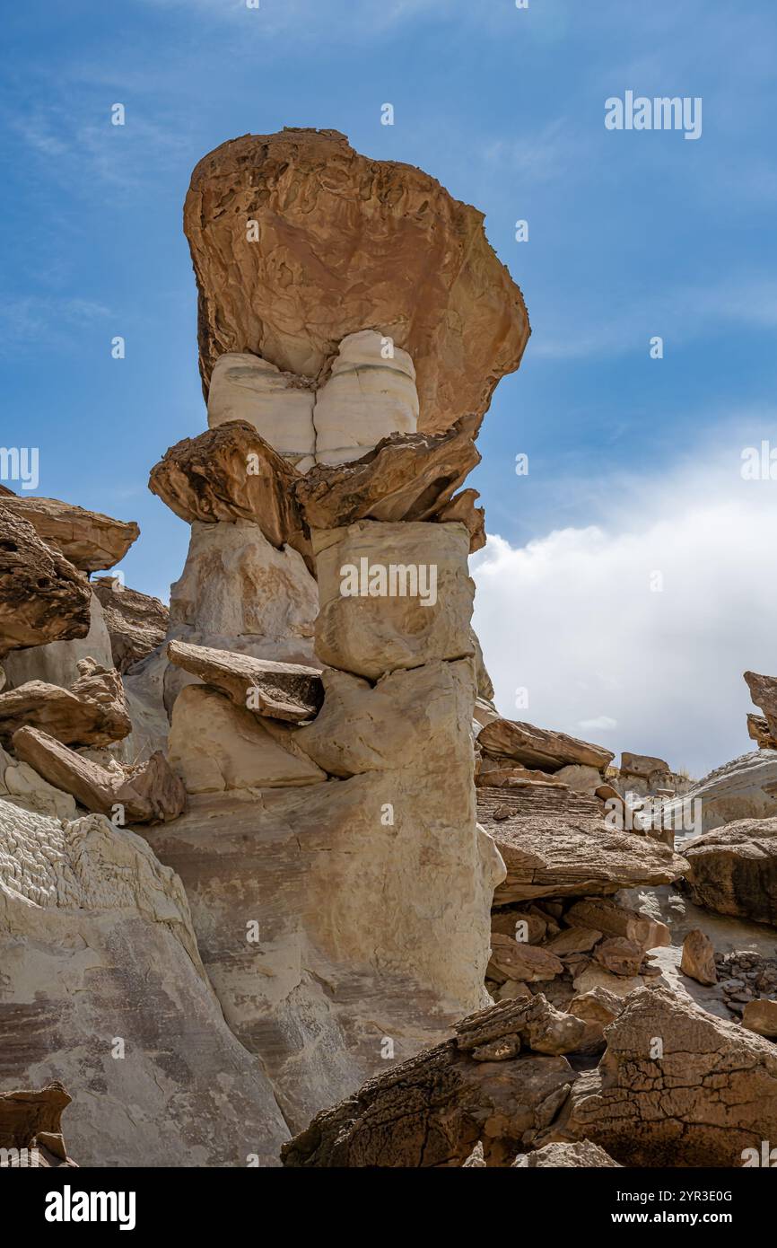 Towering rimrock (Toadstool) Hoodoos, Grand Staircase-Escalante ...