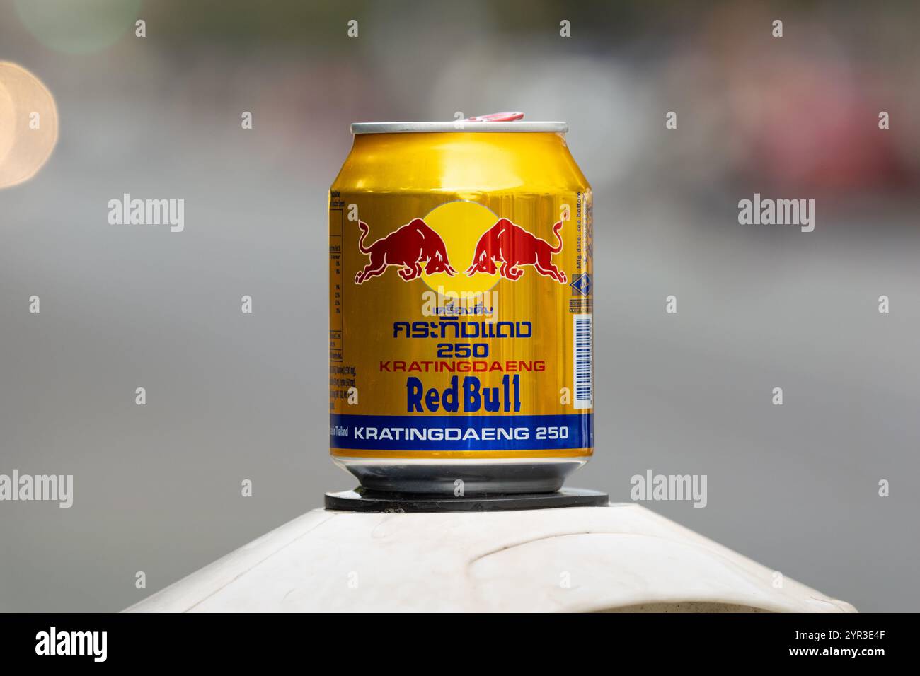 Red Bull Kratingdaeng can of the popular energy drink from Thailand ...