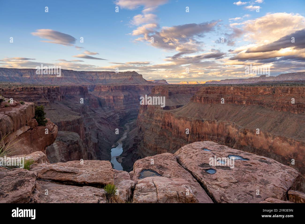 Last light, Toroweap Overlook, Tuweap, Colorado River, Grand Canyon ...