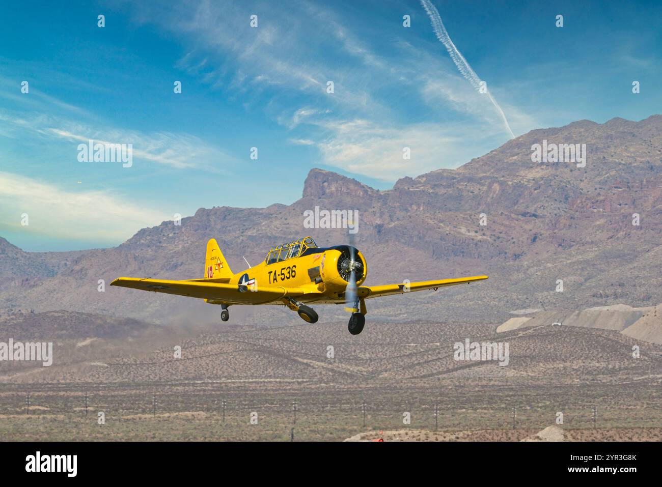 Bright Yellow North American T-6 Texan WW2 Flight Trainer in Arizona ...