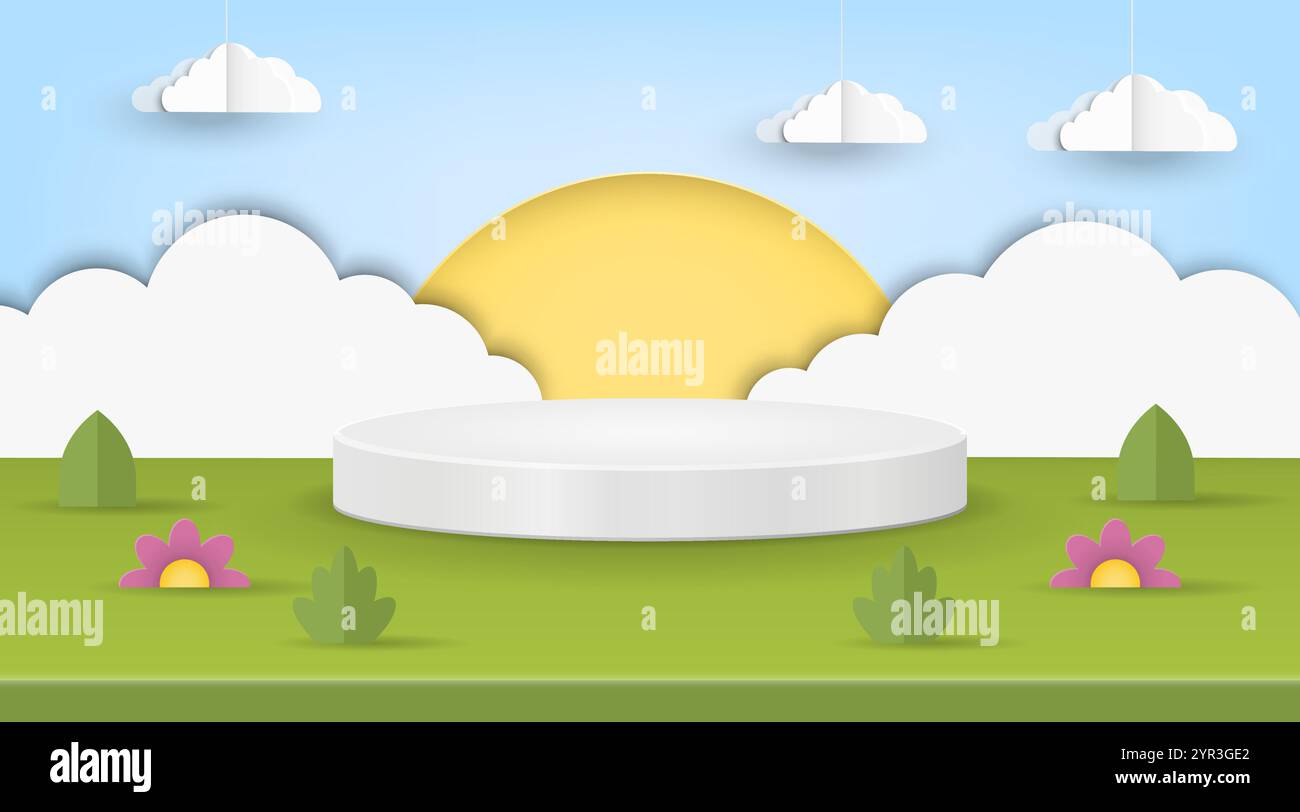 Serene modern daylight ambiance Stock Vector Images - Alamy