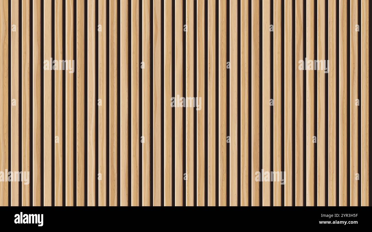 Here is a seamless texture featuring vertical wooden planks that ...