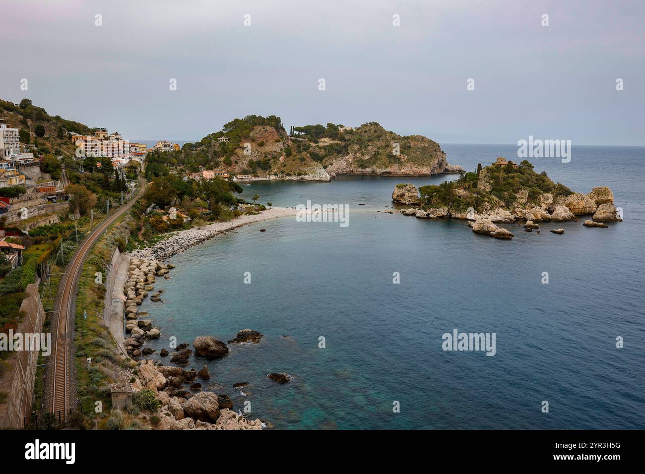 Isola Bella, beach resort and the house on the Island, Taormina, Sicily ...