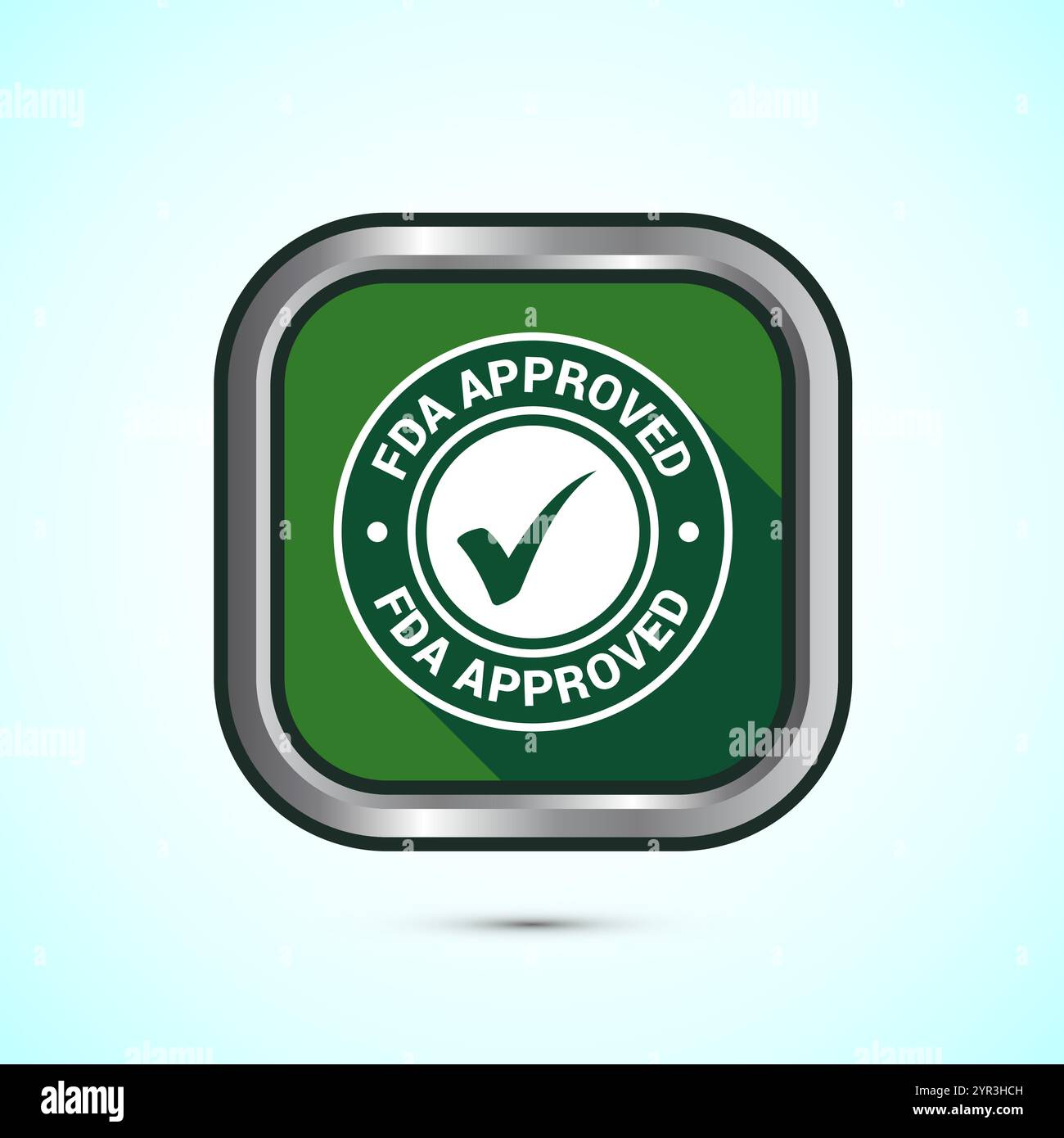 FDA approved icon, Food and Drug administration icon label, Button ...