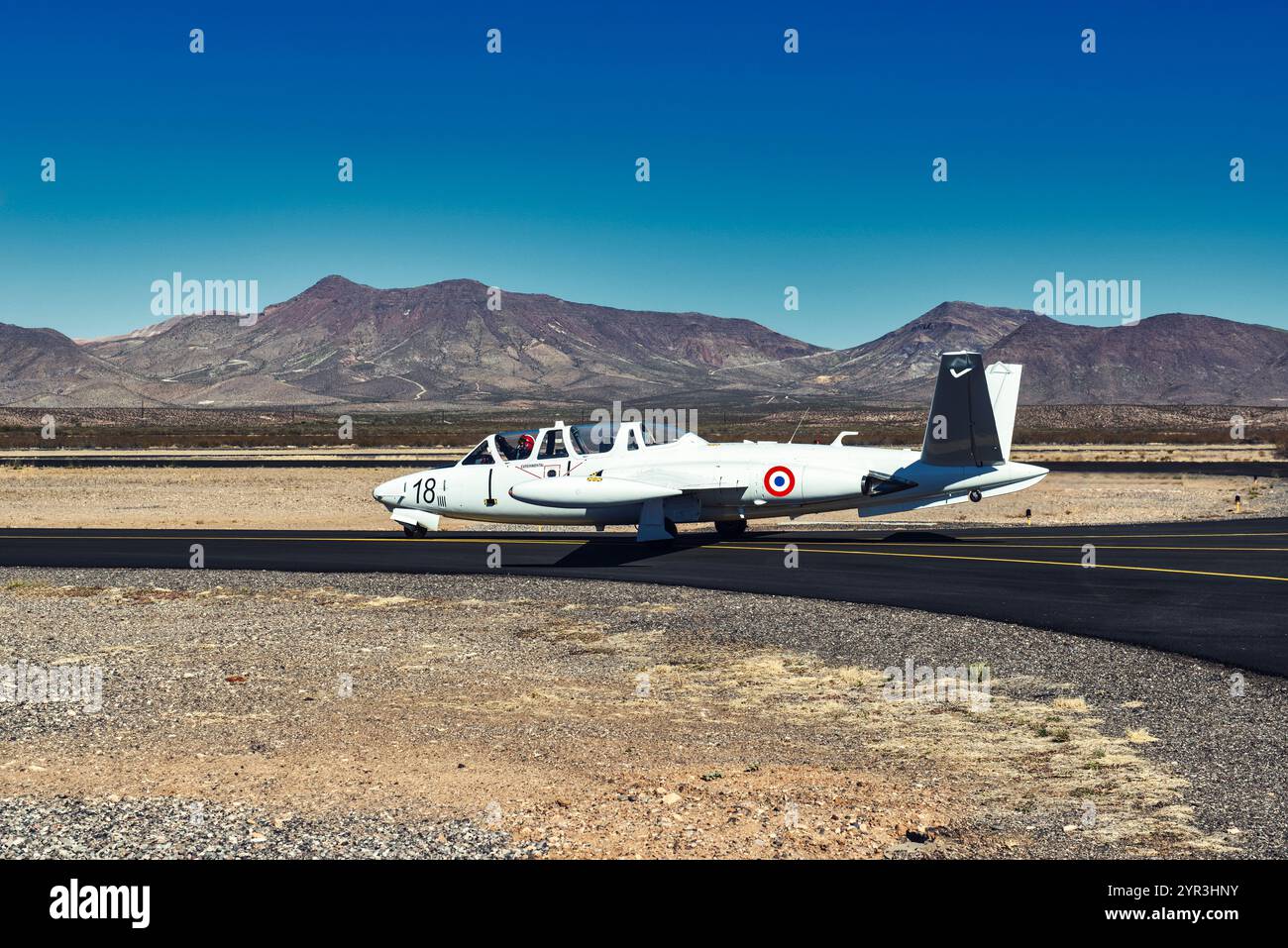 1950s French Fouga Magister jet trainer plane Stock Photo - Alamy