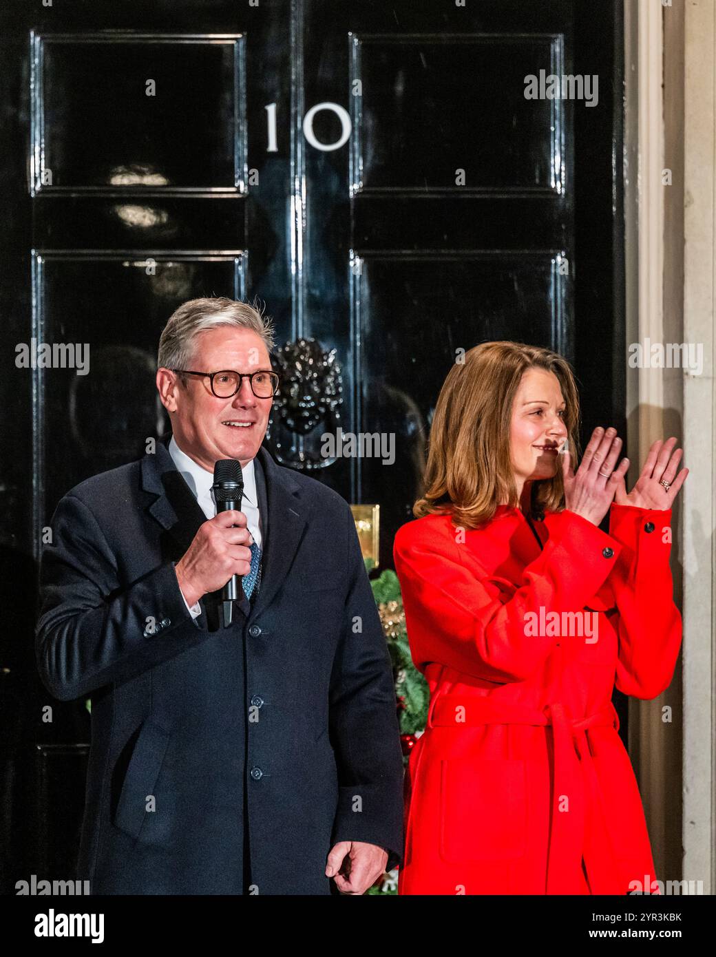 London, UK. 2nd Dec, 2024. The Prime Minister Sir Keir and Mrs Starmer ...