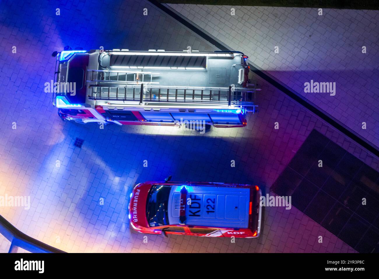 fire department truck and command vehicle Vienna 22. Donaustadt Wien ...