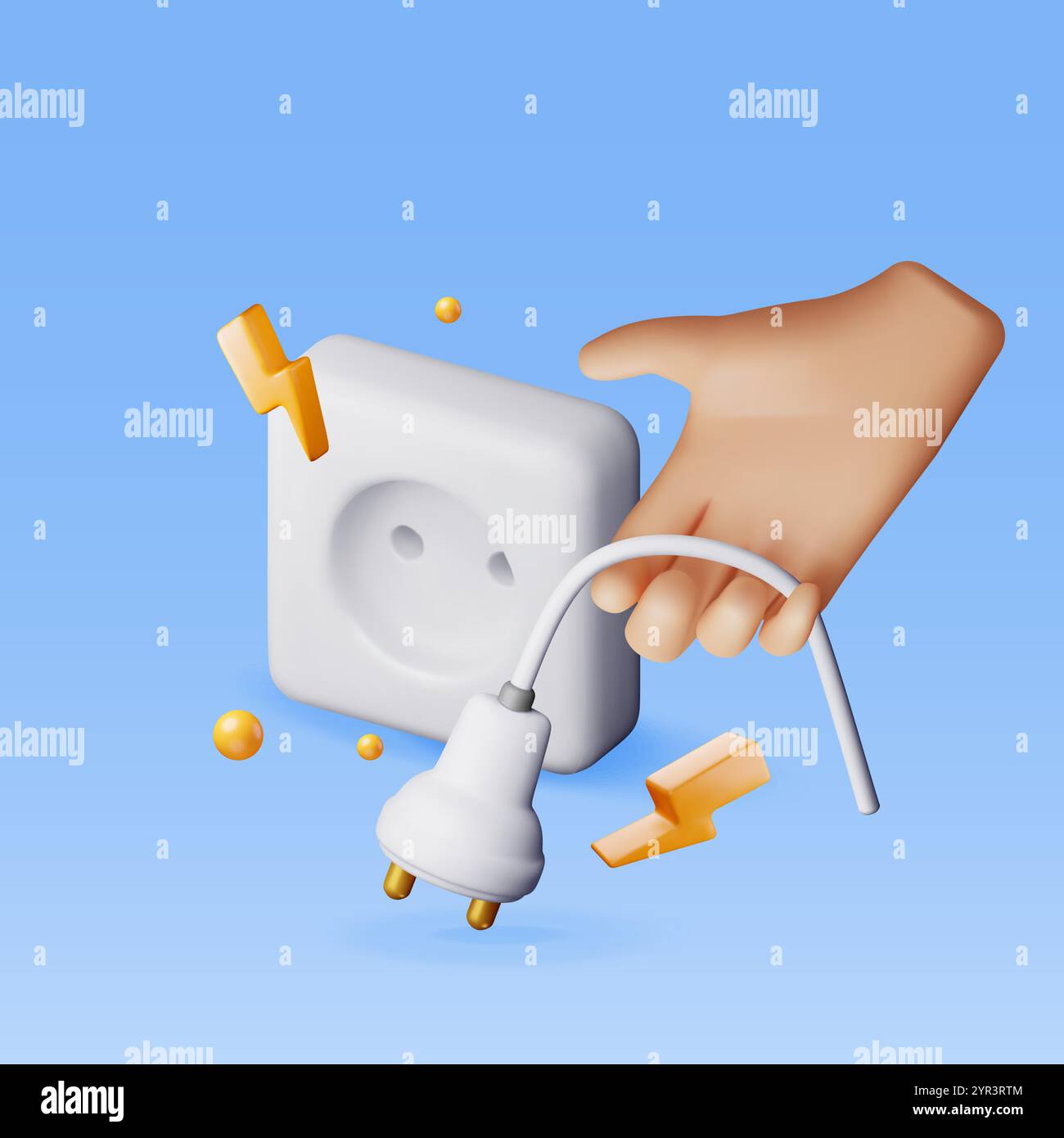 3d illustration hand connect Stock Vector Images - Alamy