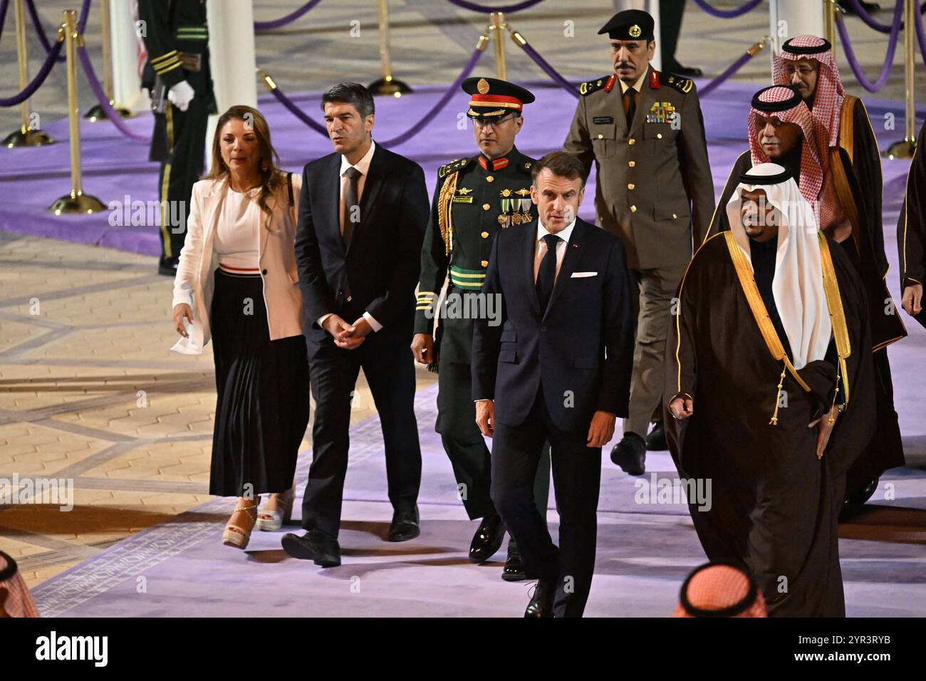 Riyadh, Saudi Arabia. 02nd Dec, 2024. French President Emmanuel Macron ...