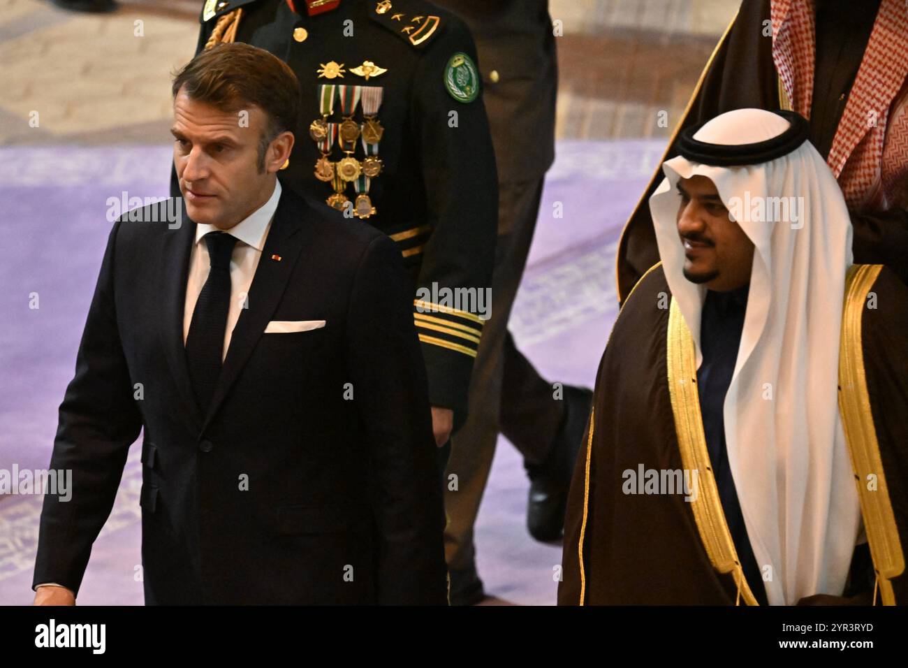 Riyadh, Saudi Arabia. 02nd Dec, 2024. French President Emmanuel Macron ...