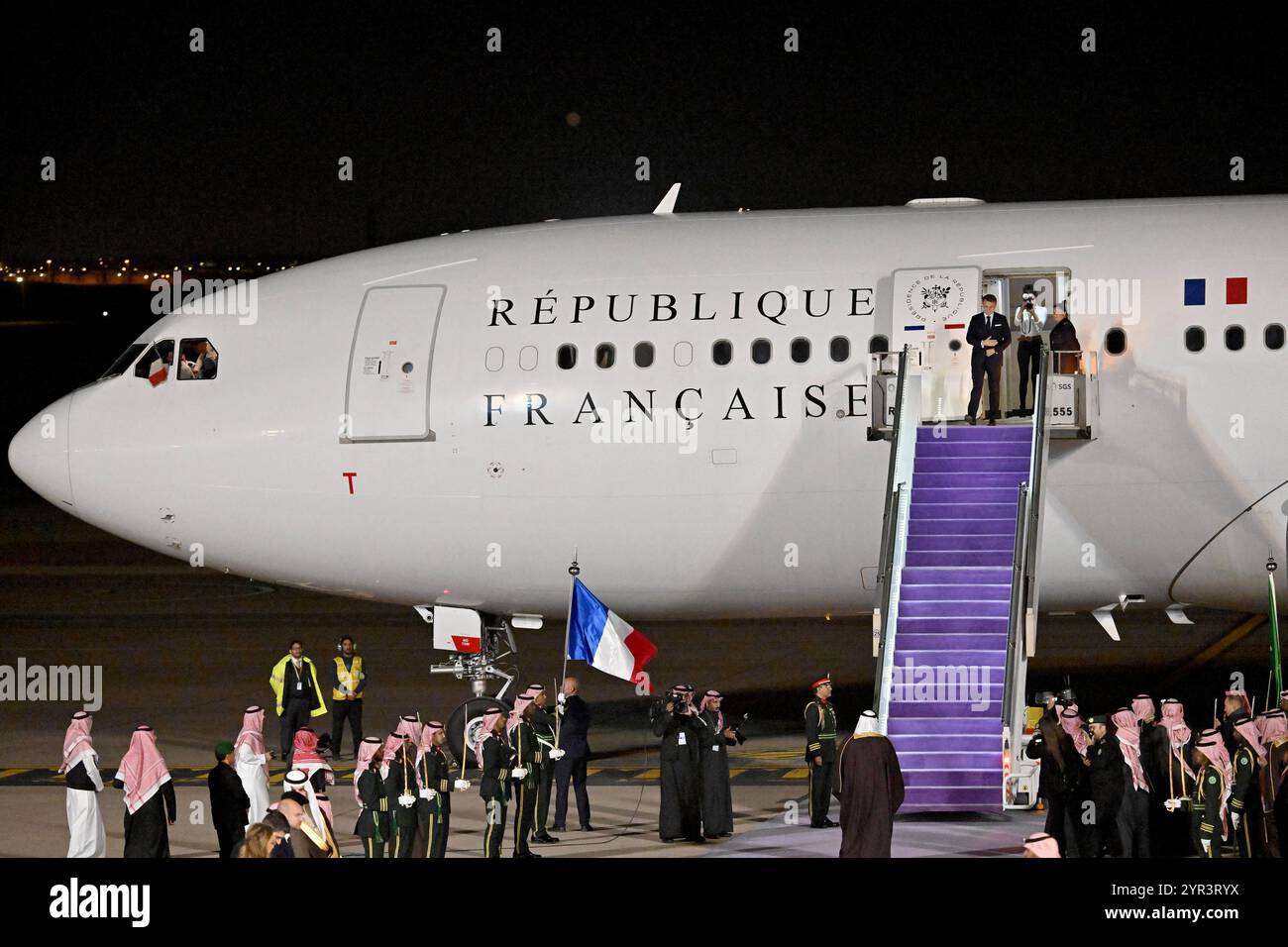 Riyadh, Saudi Arabia. 02nd Dec, 2024. French President Emmanuel Macron ...