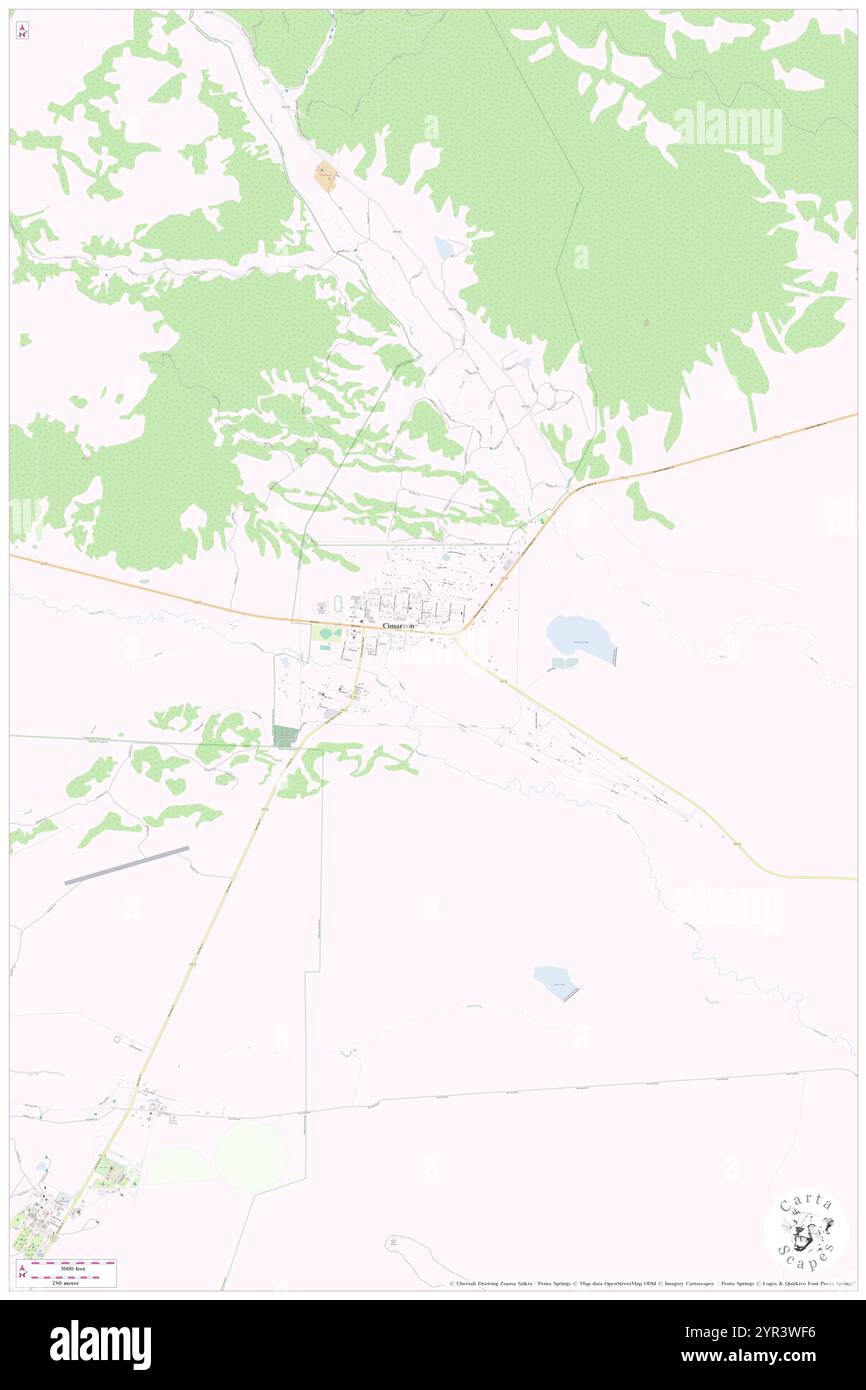 Map of cimarron new mexico Cut Out Stock Images & Pictures - Alamy