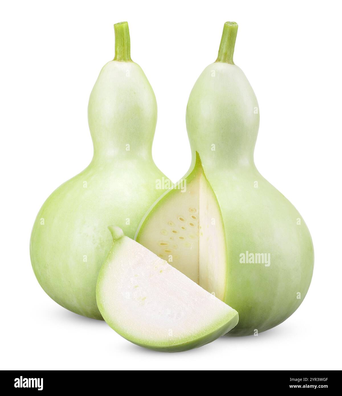 Calabash and slice isolated on white background. calabash clipping path ...