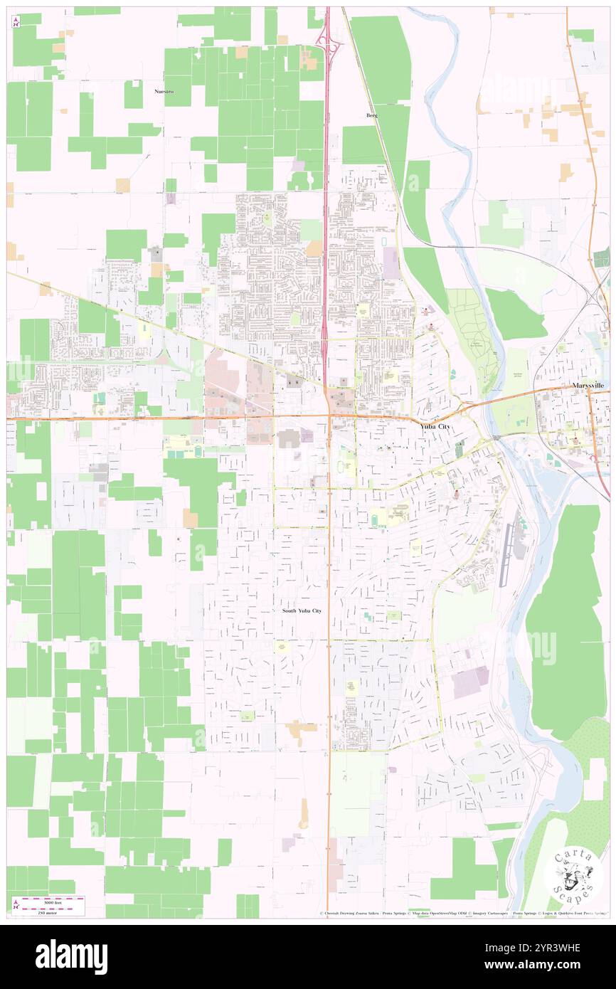 Map of yuba city Cut Out Stock Images & Pictures - Alamy