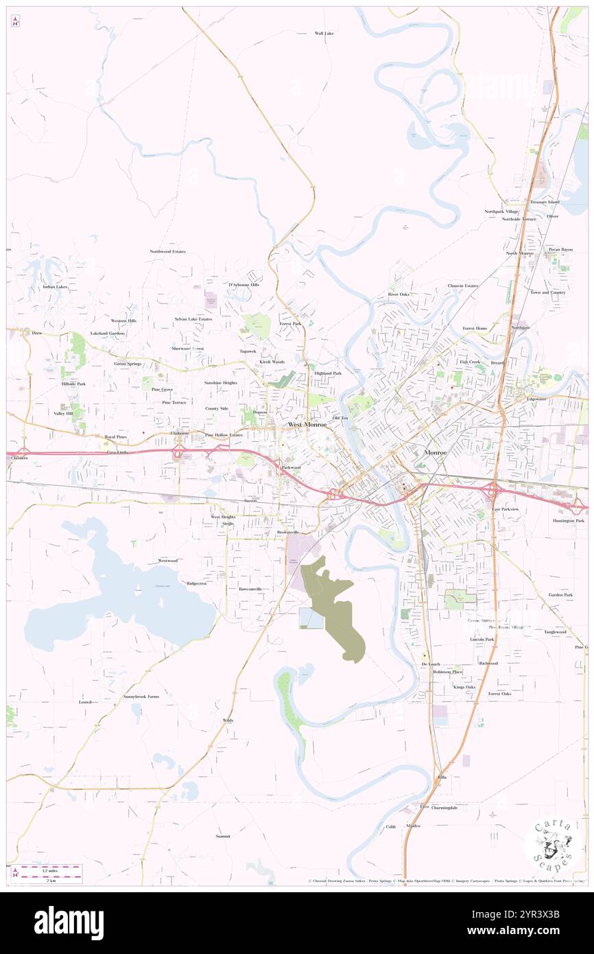 West monroe louisiana map Cut Out Stock Images & Pictures - Alamy