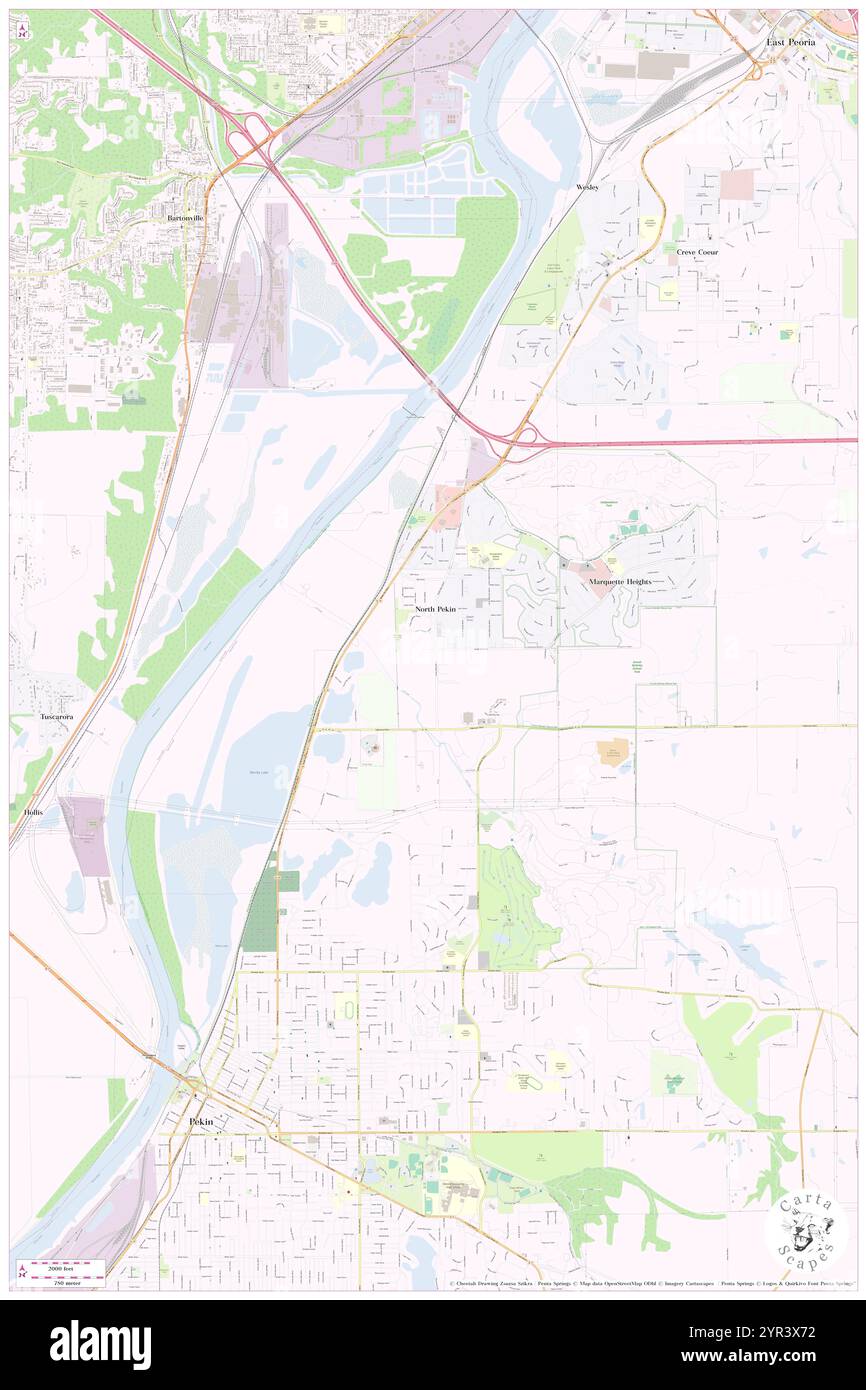 Pekin illinois map Cut Out Stock Images & Pictures - Alamy