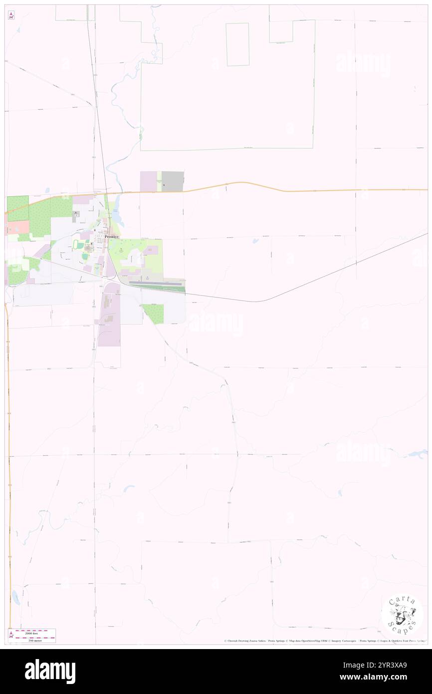 Map of prentice wisconsin Cut Out Stock Images & Pictures - Alamy