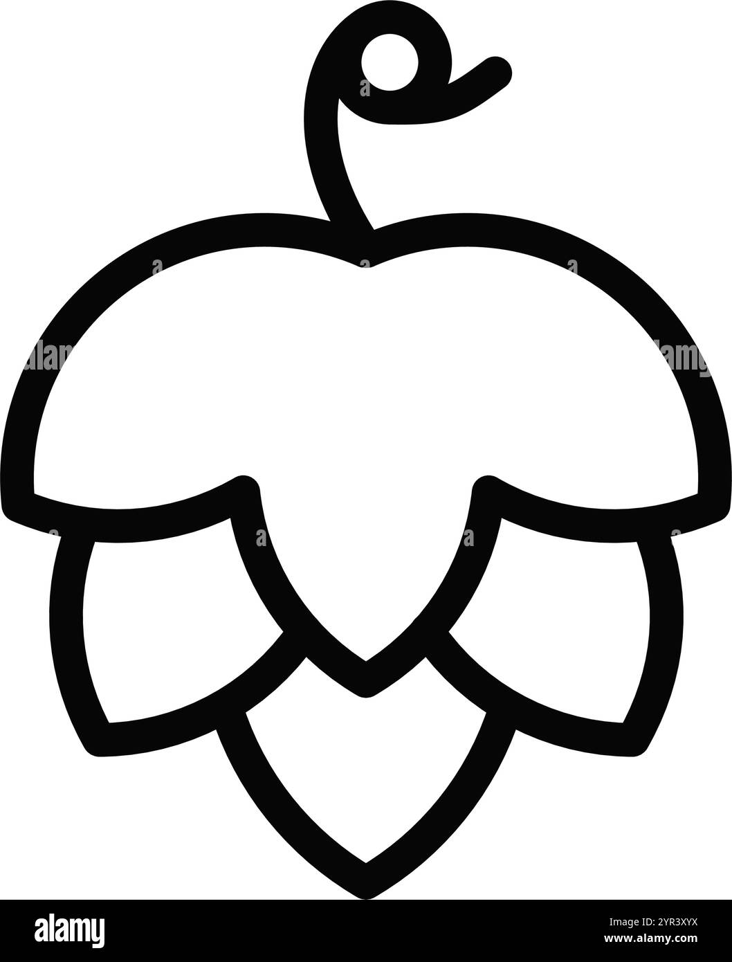 Hop cone - vector icon Stock Vector Image & Art - Alamy
