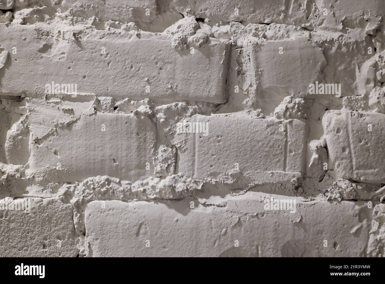 Textured White Brick Wall Featuring a Mortar Finish That is Both ...