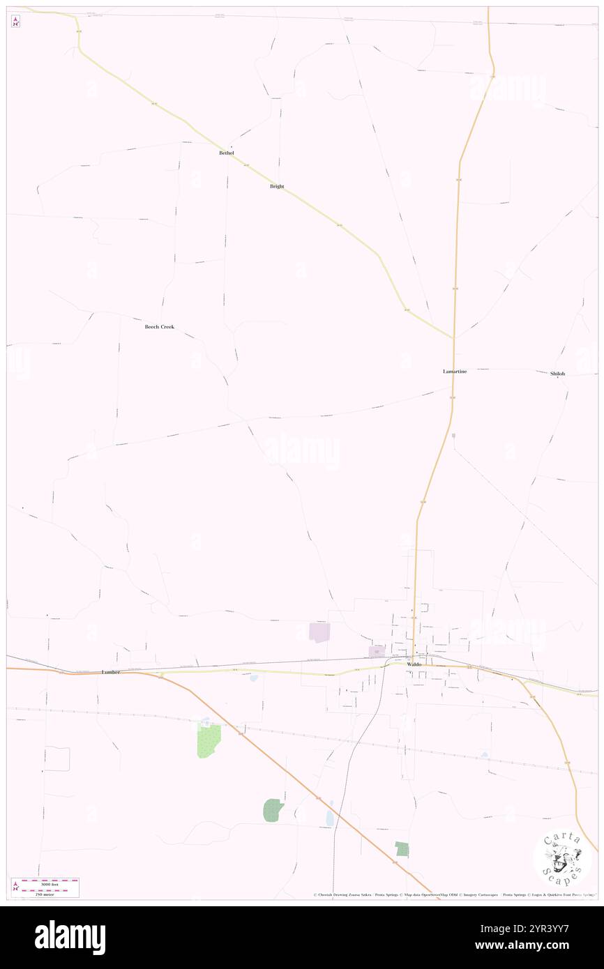 Map of waldo arkansas Cut Out Stock Images & Pictures - Alamy