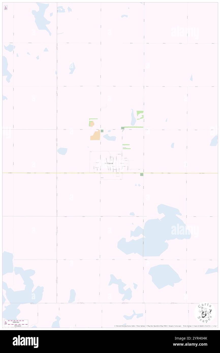Map of bryant south dakota Cut Out Stock Images & Pictures - Alamy