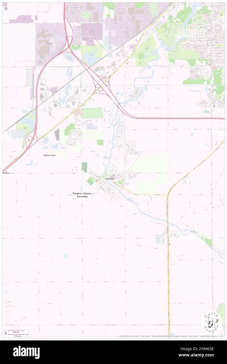 Dimondale michigan map Cut Out Stock Images & Pictures - Alamy