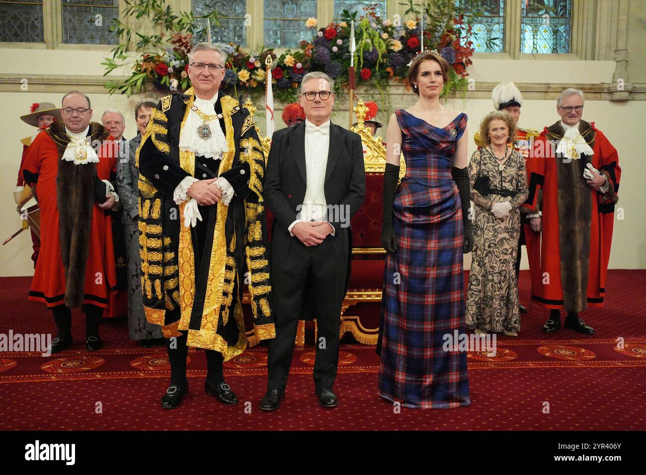 Prime Minister Sir Keir Starmer (centre) with Lord Mayor of the City of ...