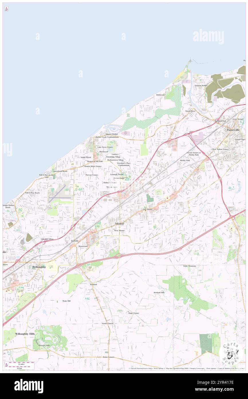 Mentor ohio map Cut Out Stock Images & Pictures - Alamy