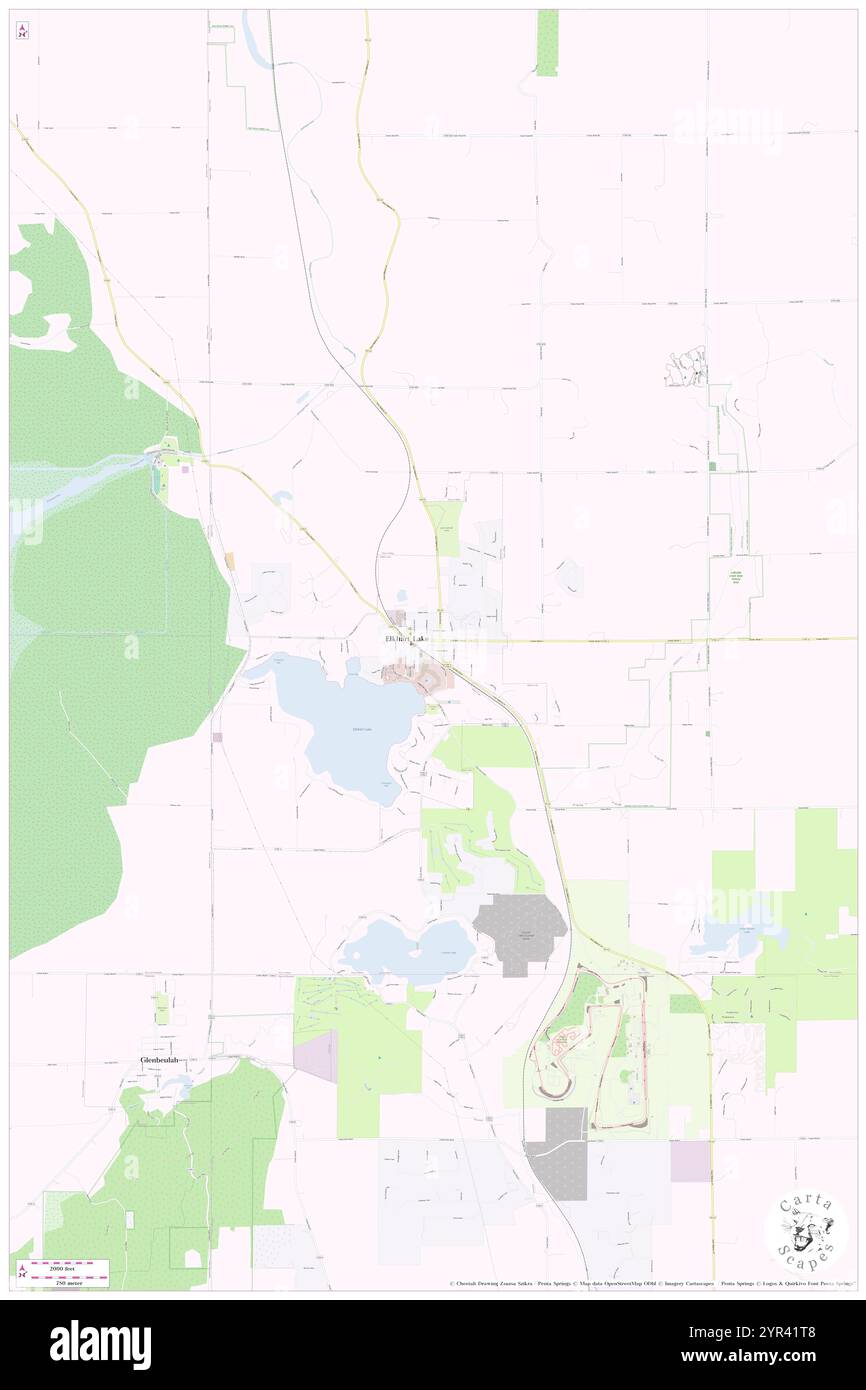 Elkhart lake map Cut Out Stock Images & Pictures - Alamy