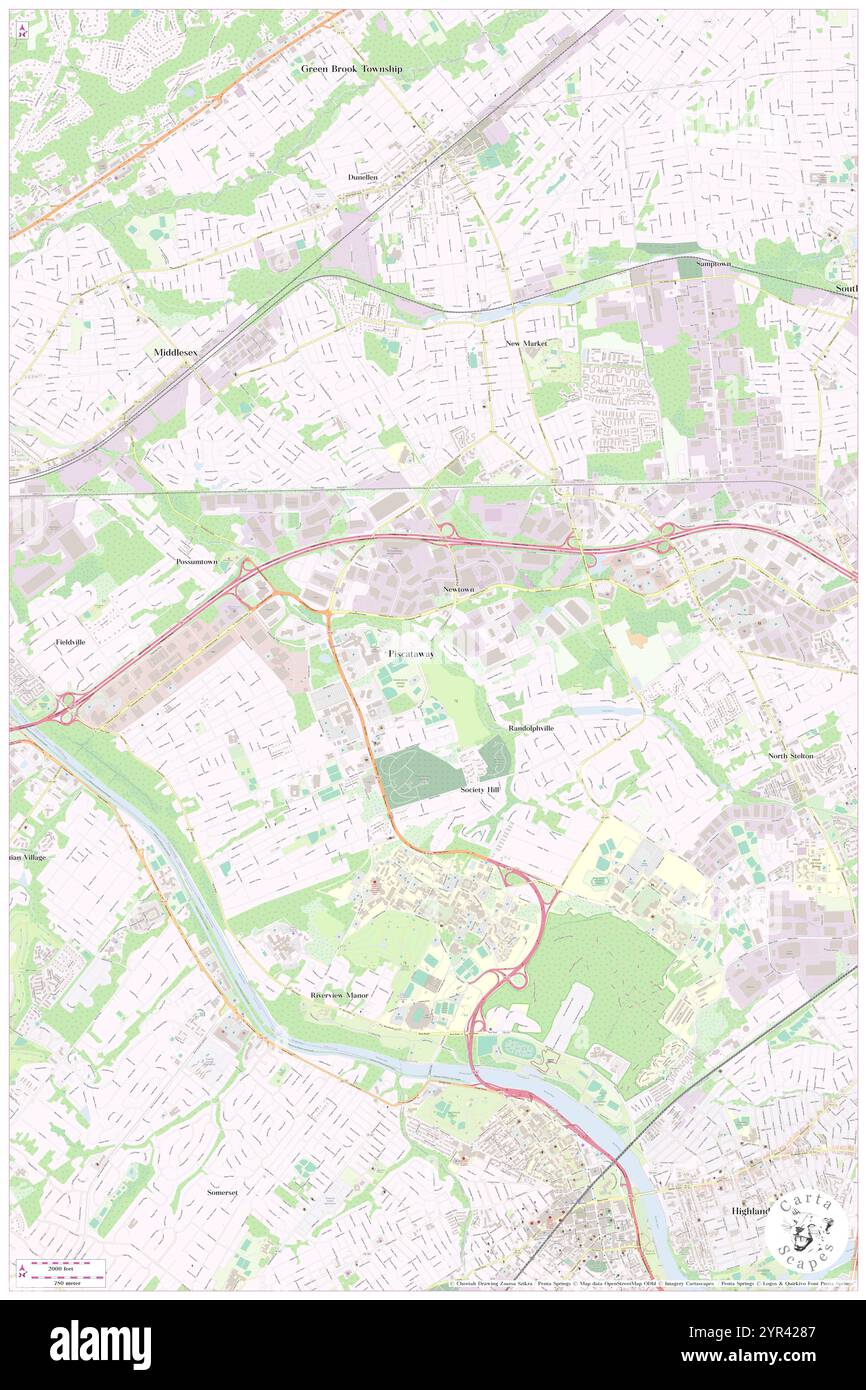 Piscataway map Cut Out Stock Images & Pictures - Alamy