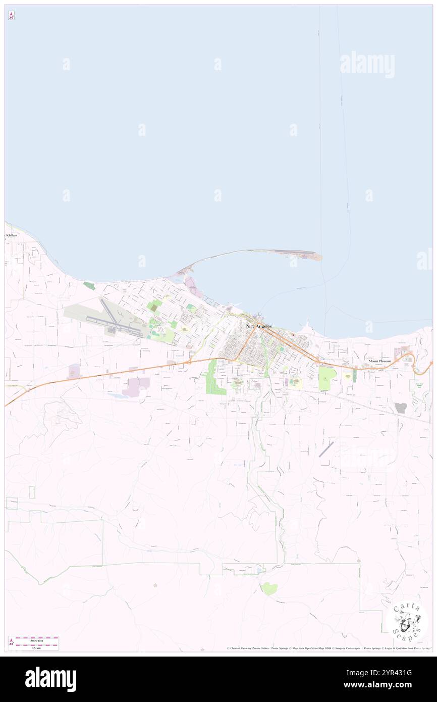 Map of port angeles Cut Out Stock Images & Pictures - Alamy